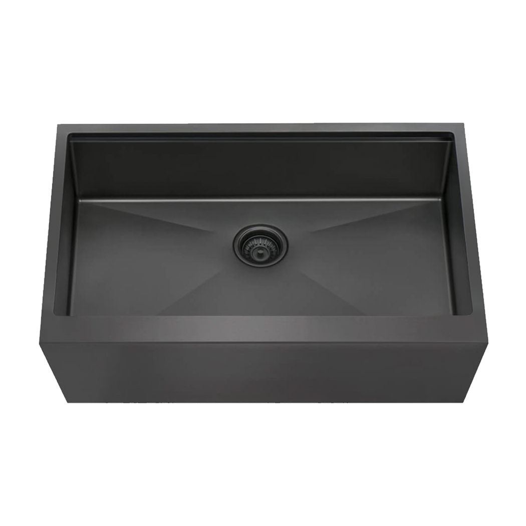 32″ Modern Black Stainless Steel Kitchen Apron Sink – FORM+ Design Ltd.